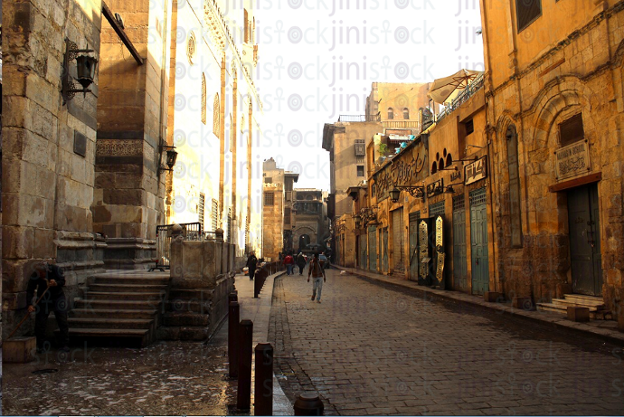 Egypt streets of old cairo El Moez stock image with high quality | Jini ...