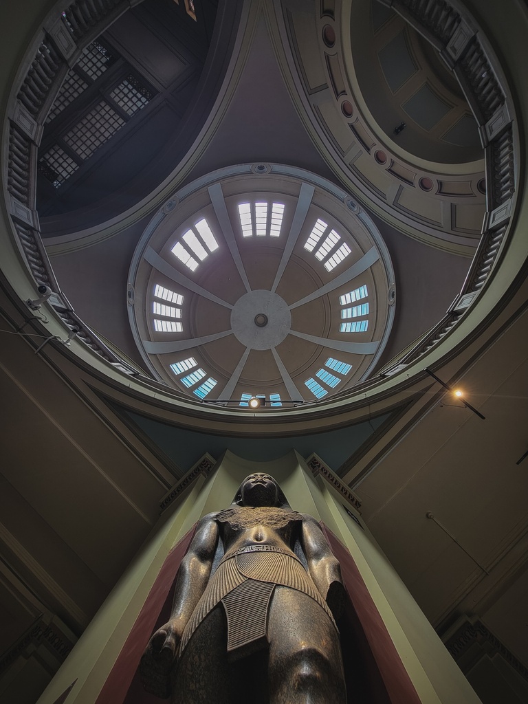 Egyptian Pharo statue in the Egyptian museum | Jini Stock