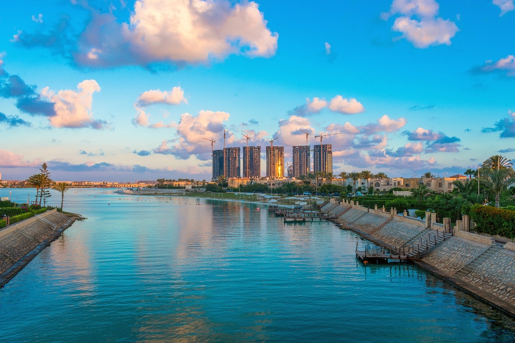El Alamein Towers during the day | Jini Stock