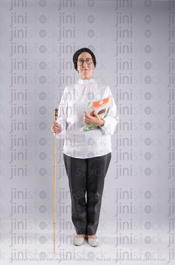 Old Egyptian woman Teacher or school principal | Jini Stock