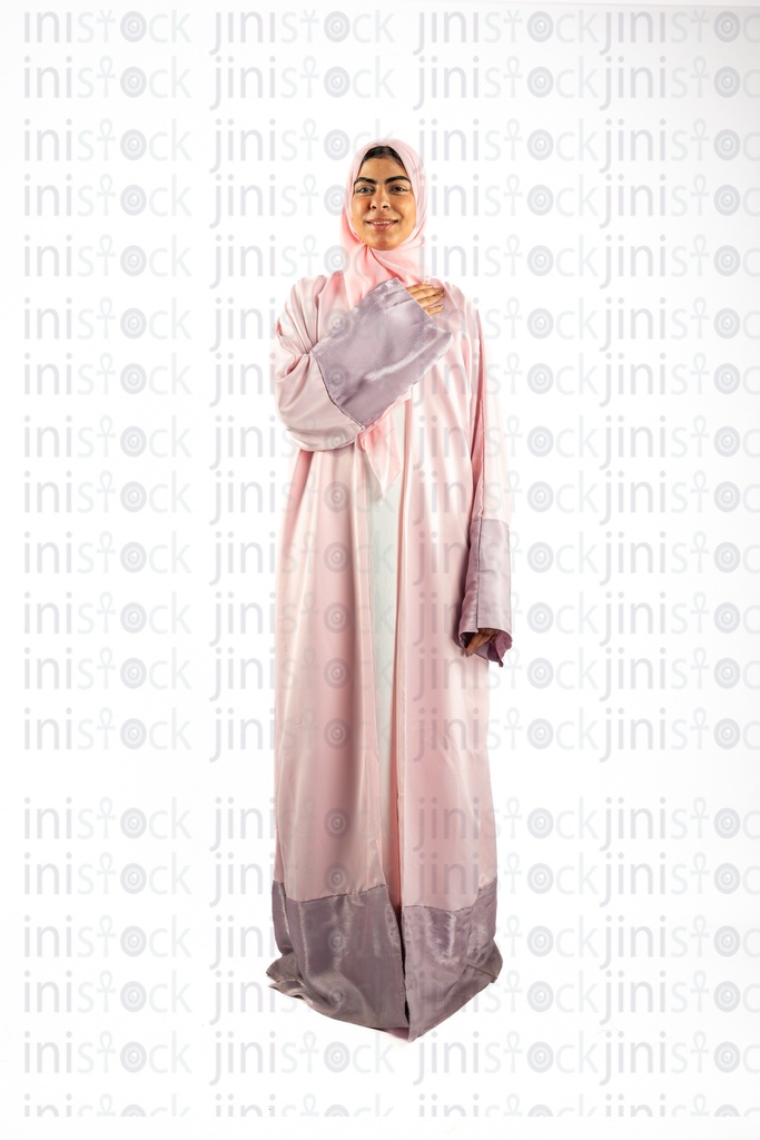 khaliji woman from saudi gulf her hands on her heart proud of her ...