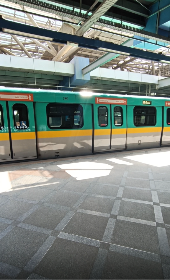 metro 3rd line adly mansour green line on the move from the station ...