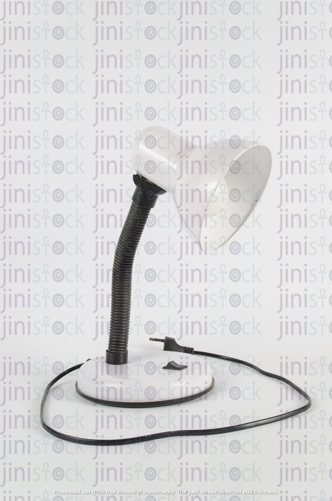 White desk lamp - side view | Jini Stock