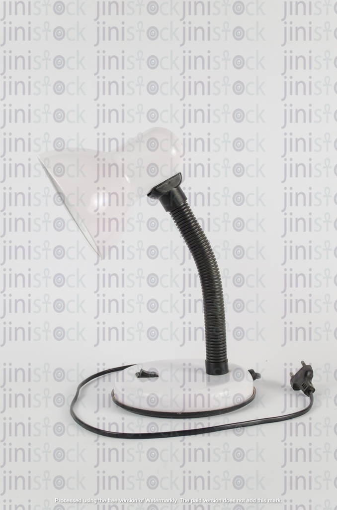 White desk lamp - side view | Jini Stock