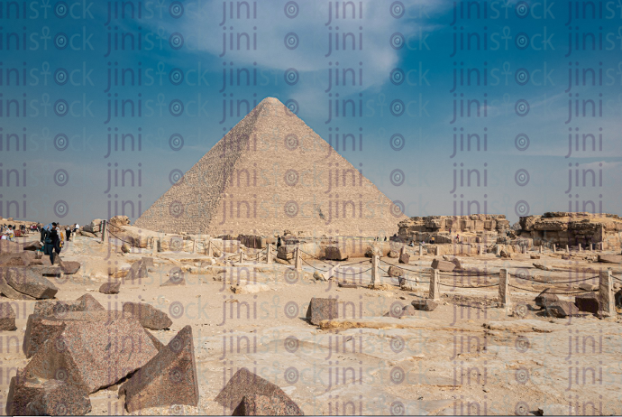 People visit the pyramids of Giza - stock image | Jini Stock