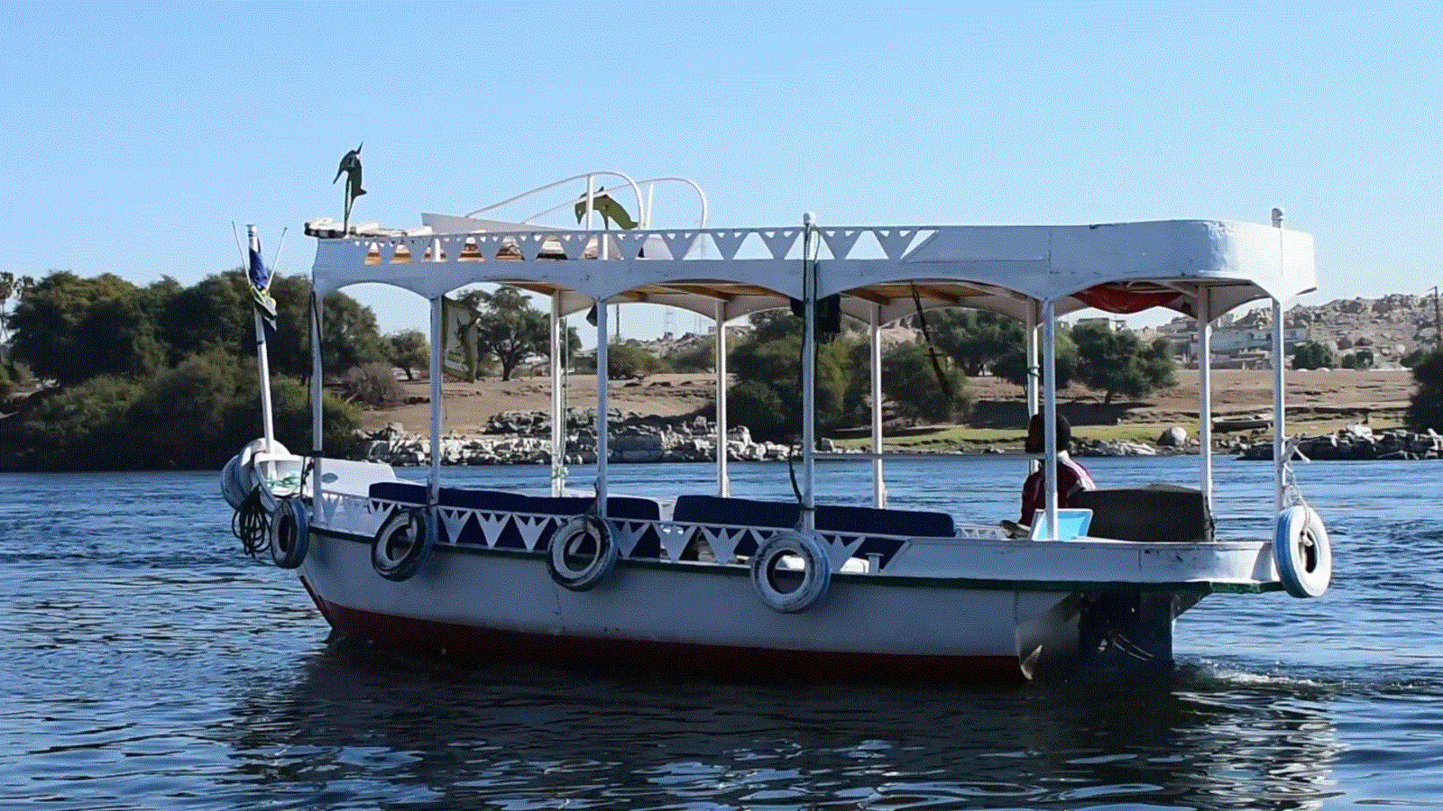 boat in the Nile Aswan nuba Egypt | Jini Stock